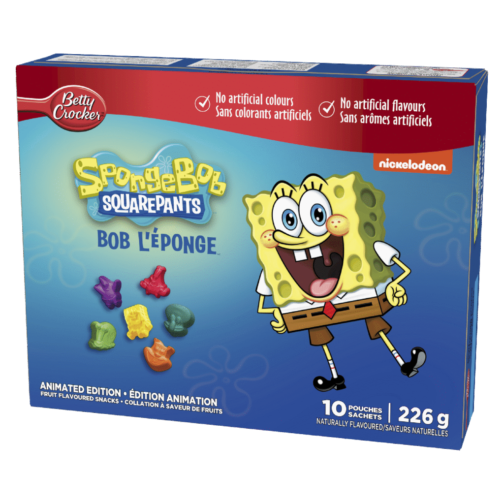 Wholesale Betty Crocker Fruit Snacks Sponge Bob 10ct (226g) - Chens Enterprise Corporation